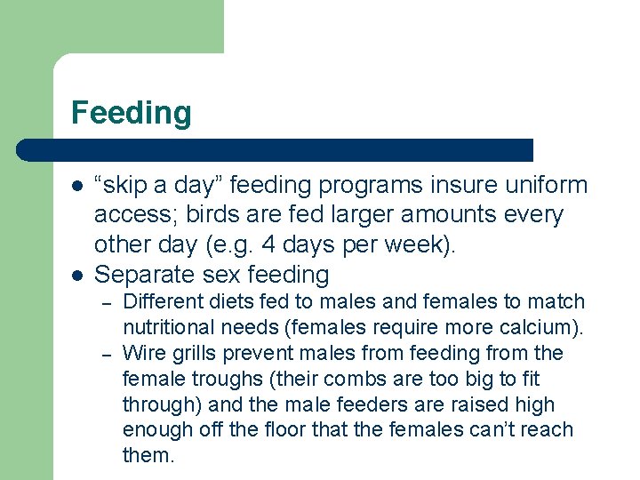 Poultry Husbandry Training Module Adapted from Guide for