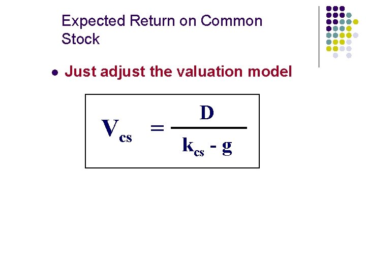 Stock Characteristic Valuation Types of Stock Preferred Stock