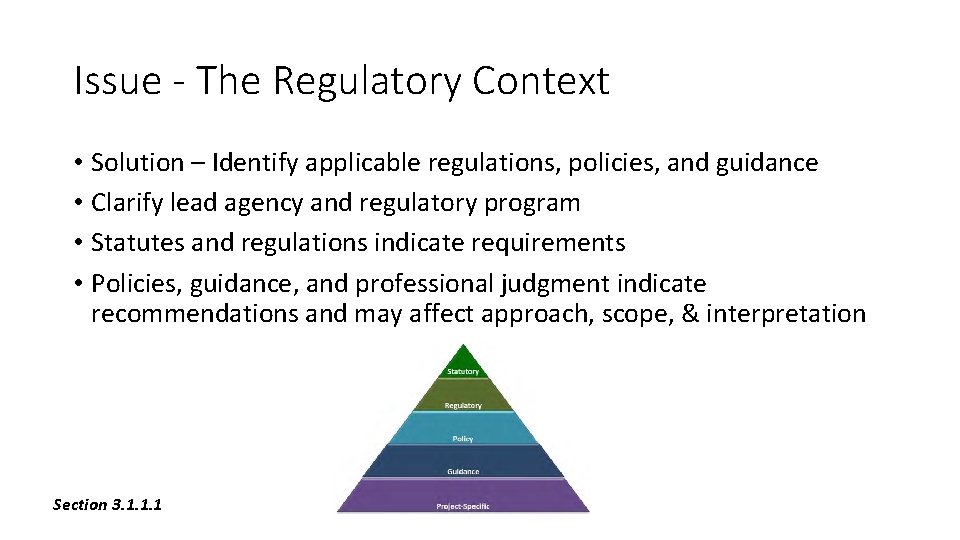 Introduction to Chapter 3 Planning Chapter organized around