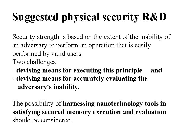Physical protection in mobile constrained devices Benjamin Arazi