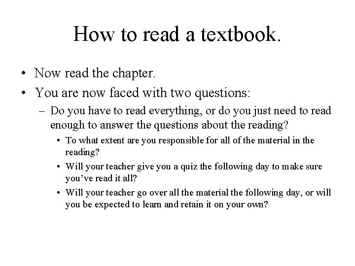 Taking a test reading your textbook and writing