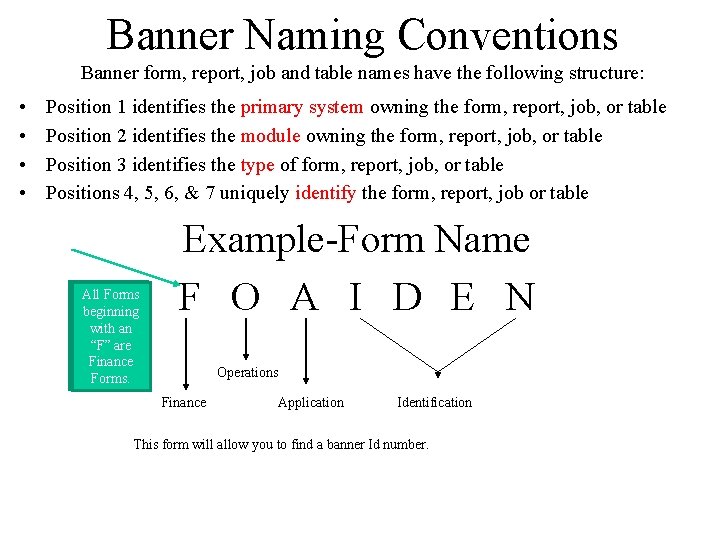 Basic Introduction to Banner Finance Kimberly L Oxendine