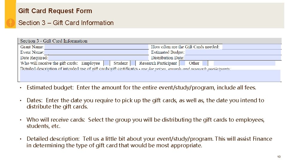 Gift Card Forms StepbyStep review of the Gift