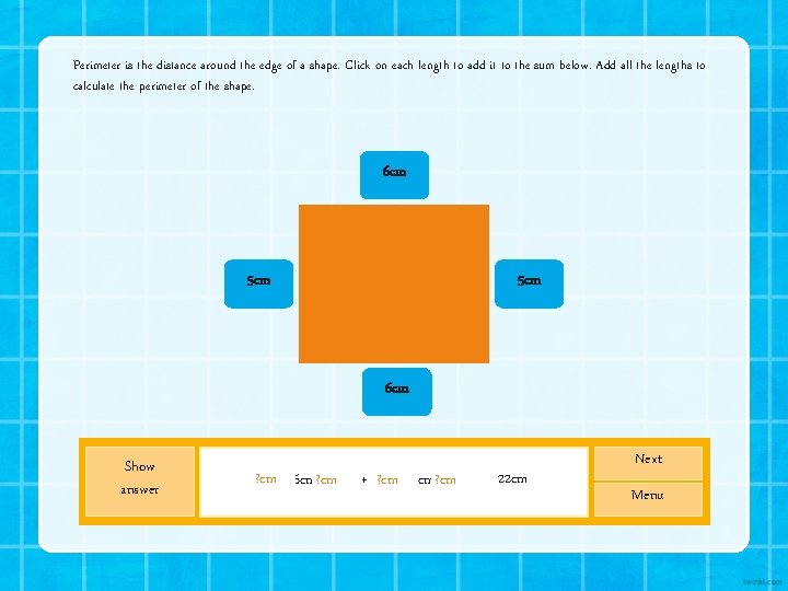 Calculate Perimeter with grid lines no grid lines