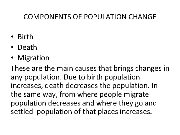 UNIT 2 Chapter 2 THE WORLD POPULATION DISTRIBUTION