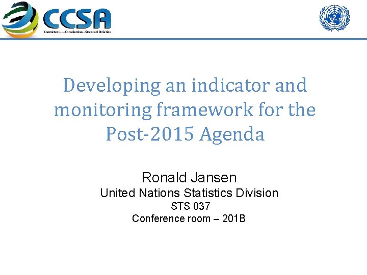 Developing an indicator and monitoring framework for the