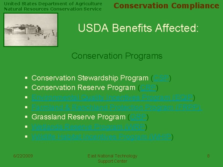 United States Department of Agriculture Natural Resources Conservation