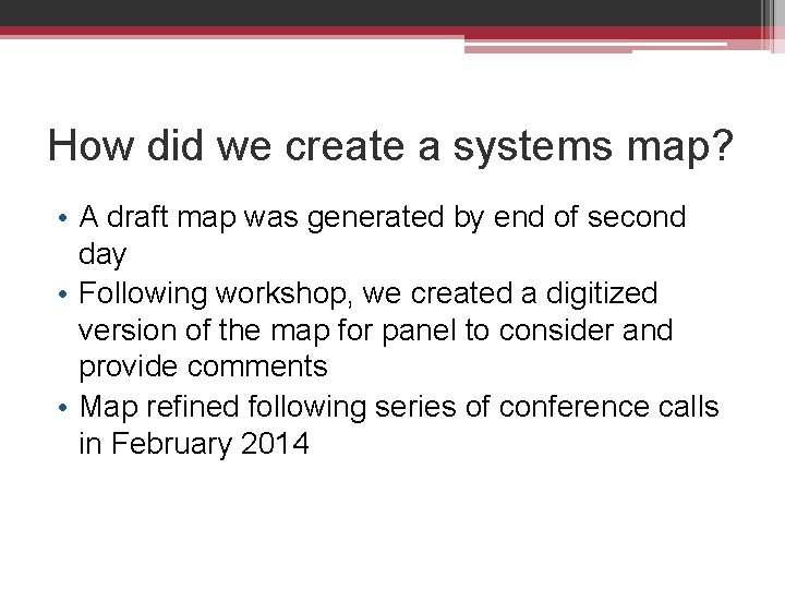 Building a systems map of childhood food security