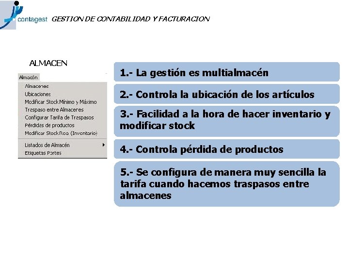 GESTION DE CONTABILIDAD FACTURACION Y ALMACEN GESTION DE