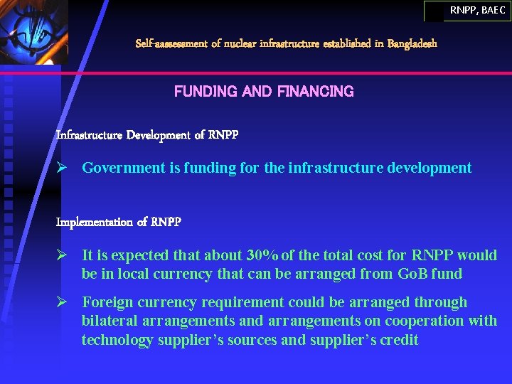 RNPP BAEC IAEAs Technical MeetingWorkshop on Evaluation Methodology