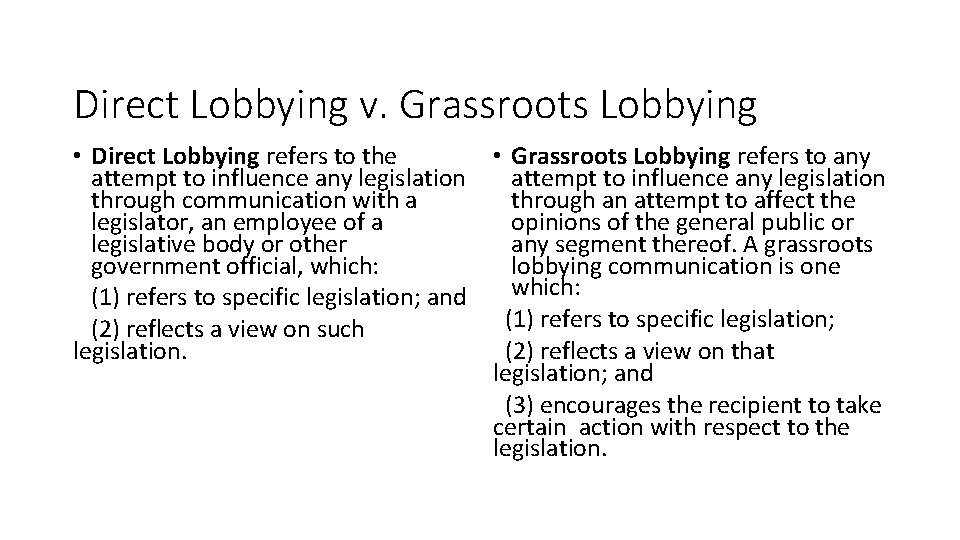 Module 1 Introduction to Federal Lobbying for 501c3