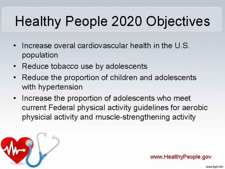 Healthy Hearts and Healthy People 2020 Presented By