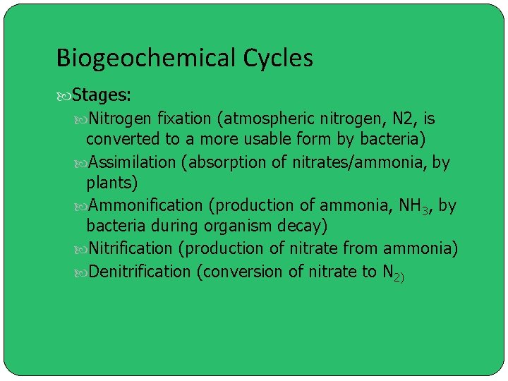 Terrestrial Ecology Part Two Biogeochemical Cycles Biomes Succession