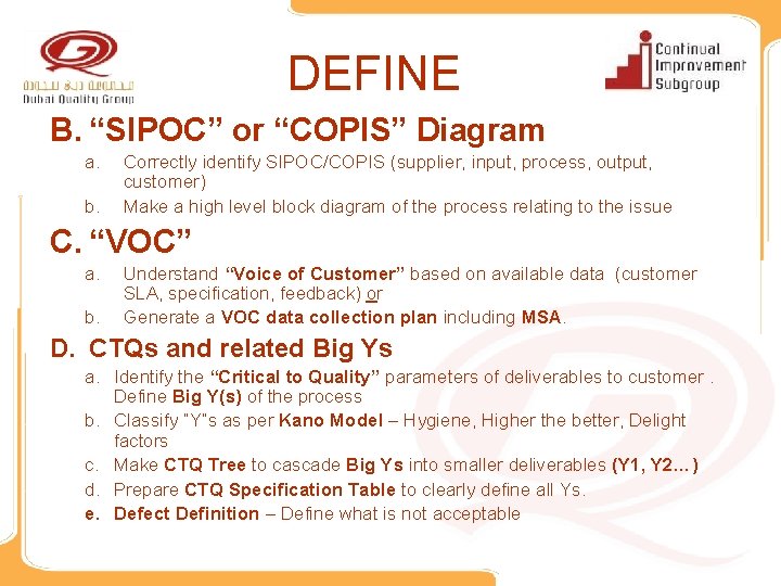 Lean Six Sigma Project Presentation Template PROJECT TITLE