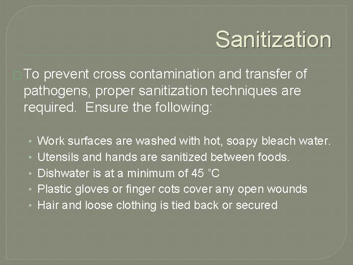 Kitchen Safety Sanitation Basics Emergencies Miss Mc Manus