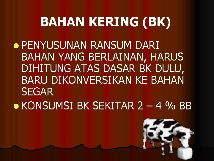 PENYUSUNAN RANSUM PAKAN FAKULTAS PETERNAKAN UNIVERSITAS BRAWIJAYA RANSUM