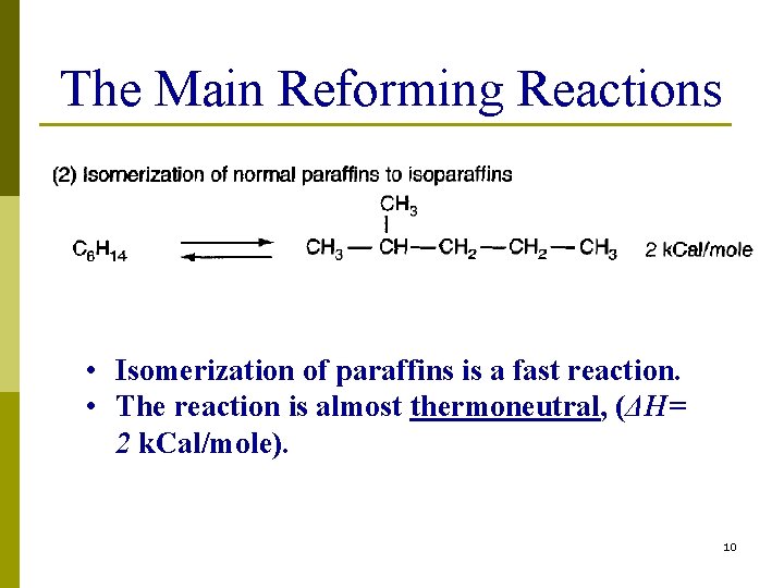 Chapter Eight Gasoline Manufacturing Processes Catalytic Reforming ...