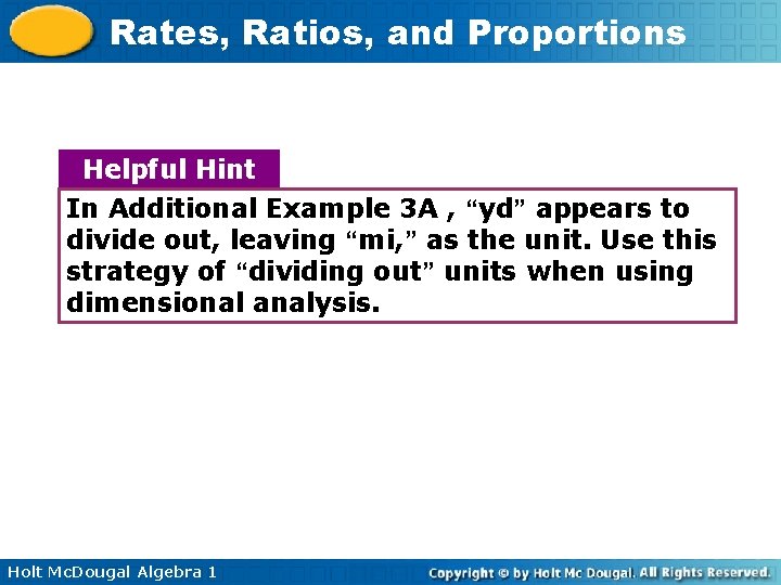 Rates Ratios and and Proportions Warm Up Lesson