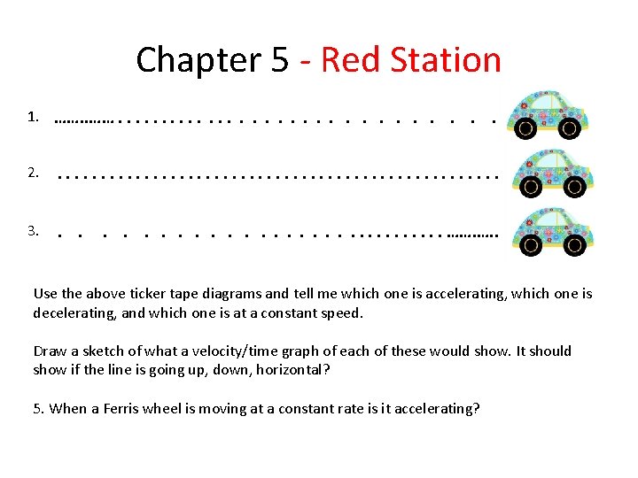 Chapter 5 Red Station 1 2 3 Use