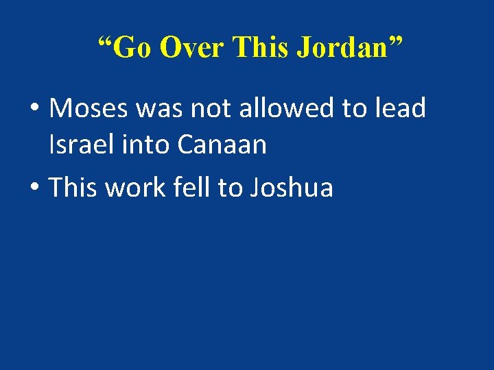 Gods Promise Charge To Joshua 1 Introduction Joshua