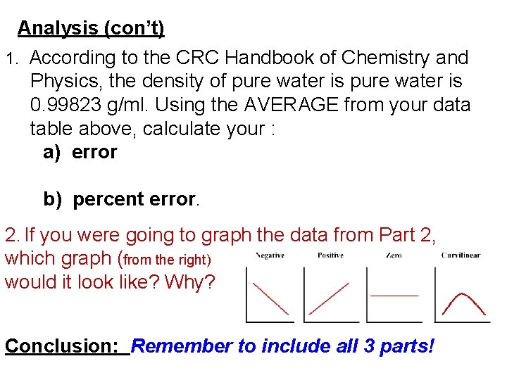 Lab 8 The Density of Water PART 1