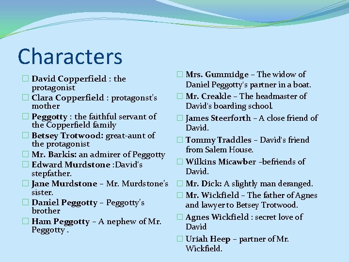 David Copperfield Charles Dickens First published 1987 Seventh