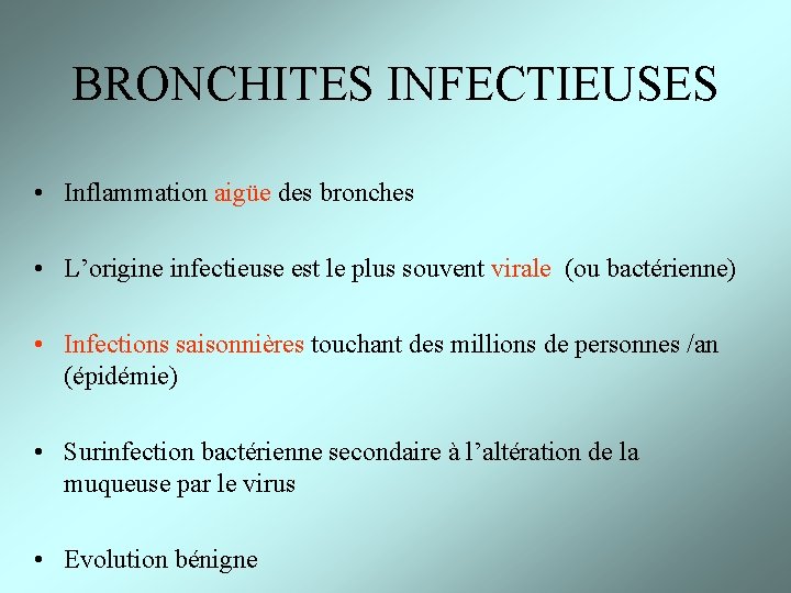 INFECTIONS BRONCHOPULMONAIRES PHYSIOPATHOLOGIE Lair inspir est charg en
