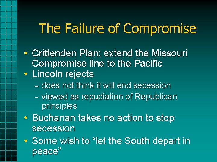 SECESSION AND THE CIVIL WAR America Past and