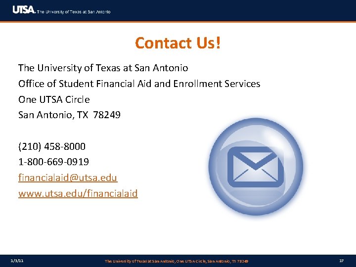 Financial Aid 101 Office of Student Financial Aid