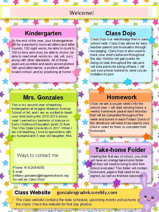 Welcome Kindergarten By the end of the year