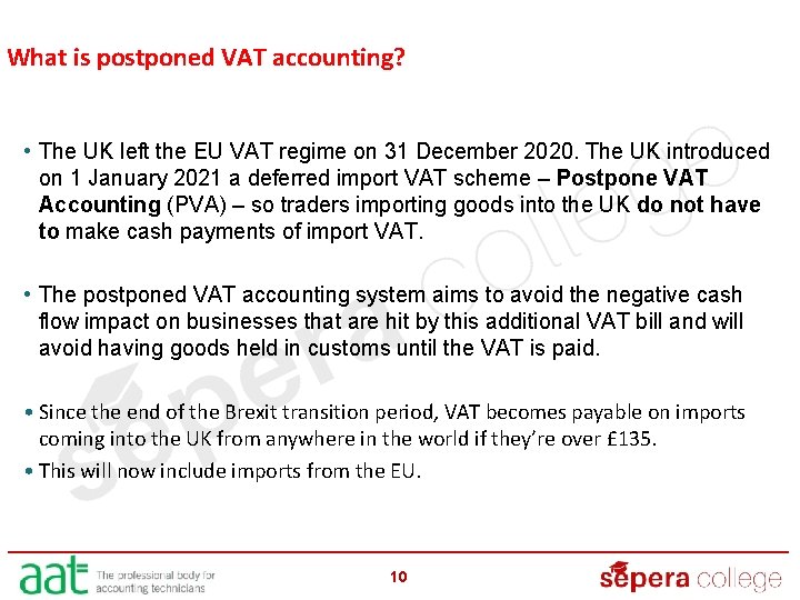 Introduction to Customs VAT after Brexit and VAT