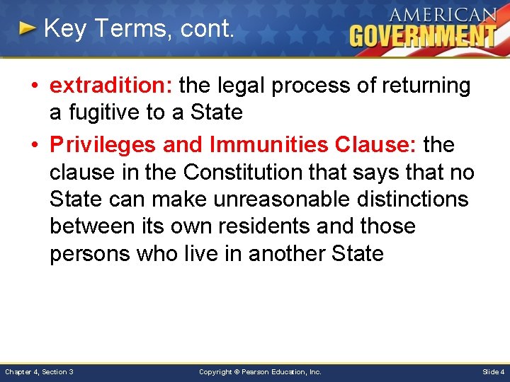 Chapter 4 Federalism Section 3 Objectives 1 Explain