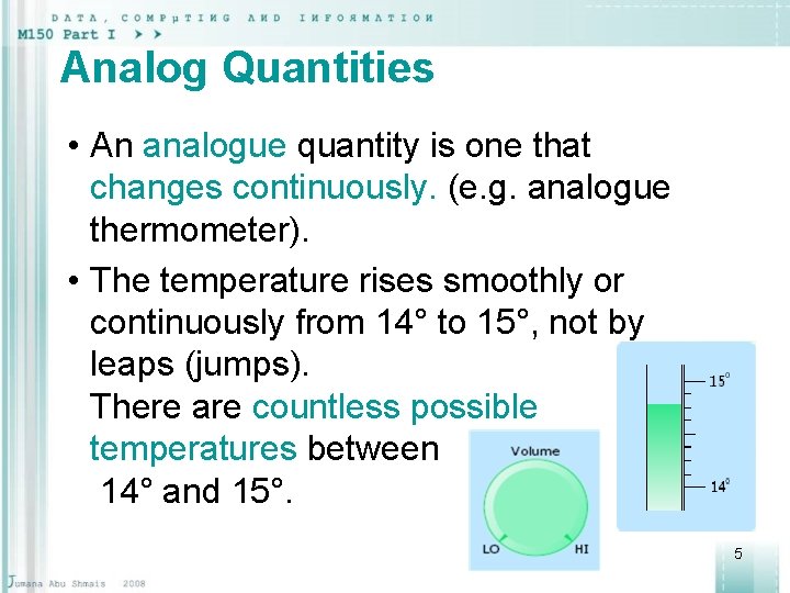 Agenda o Unit 3 Crossing the boundary analogue