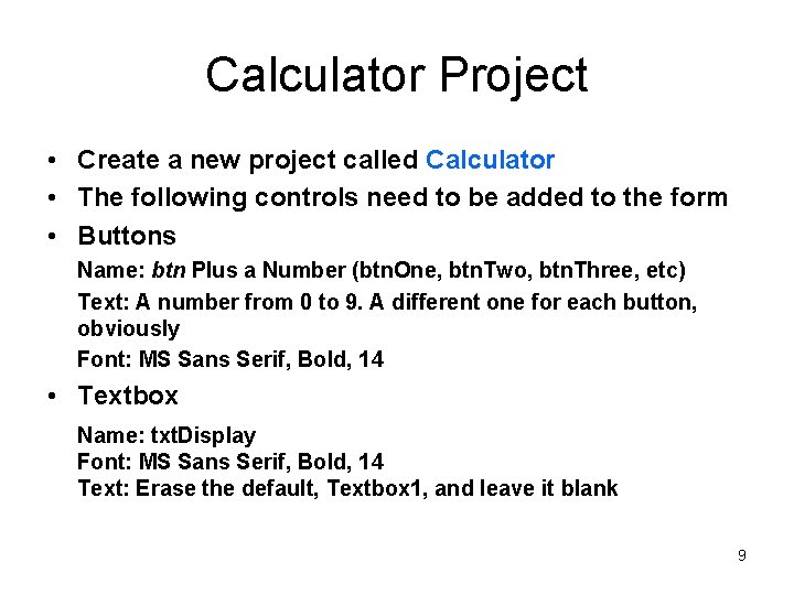 Advanced Computer Programming Lab Calculator Project 1 How
