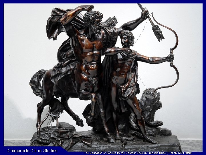 The Centaur Chiron holds baby Achilles his student