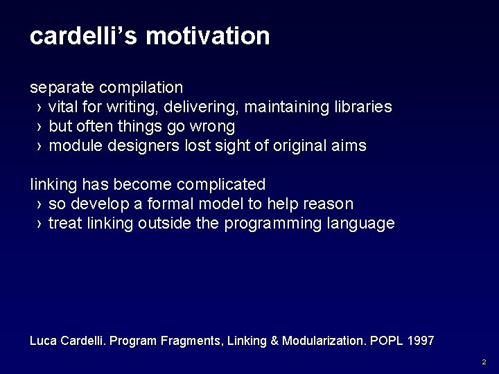 cardellis linker Daniel Jackson MIT Lab for Computer