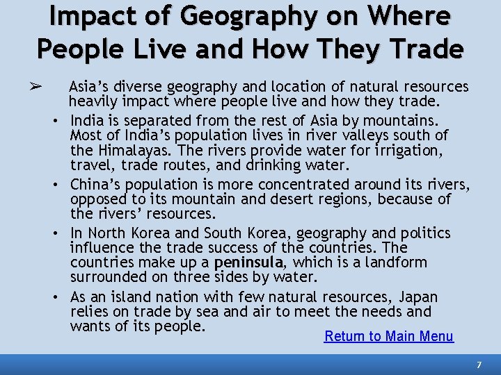 Chapter 12 Geography and History of Southern and