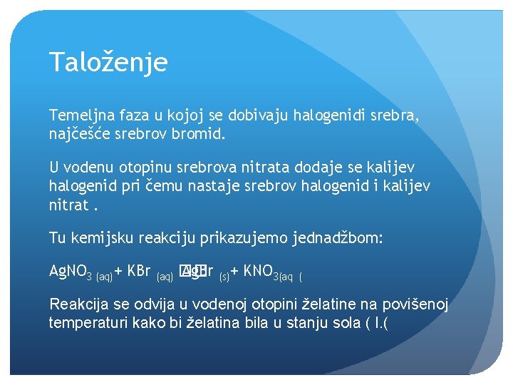 Priprava fotografske emulzije Ana Tolp Obrtnika kola za