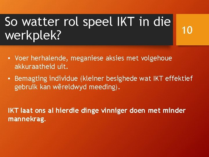 Rekenaars deel van jou lewe Graad 11 Dit