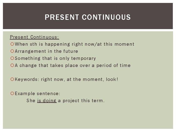 TENSES V 2 A PRESENT SIMPLE Present Simple