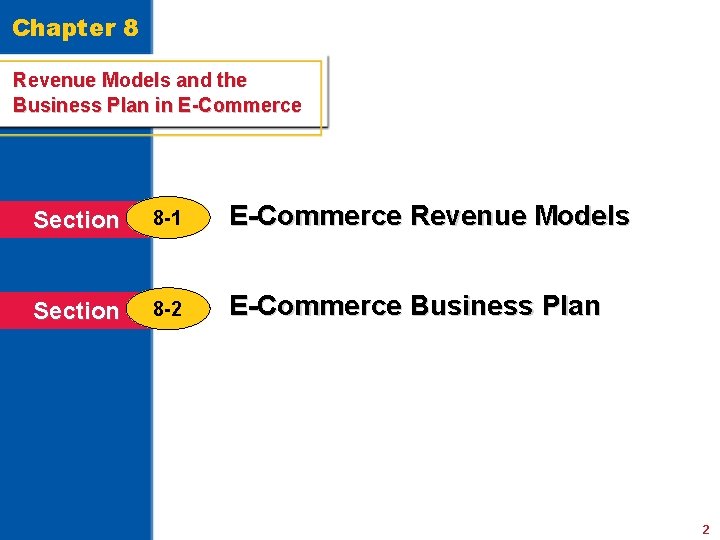 Revenue Models and the Business Plan in ECommerce