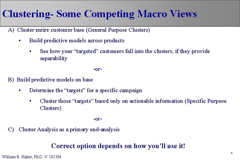 Cluster Analysis Hybrid Models Business Application Conceptual Issues