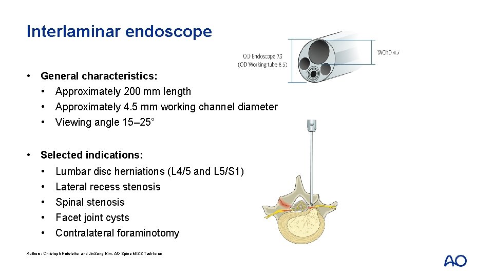 Using an endoscope In minimally invasive spine surgery