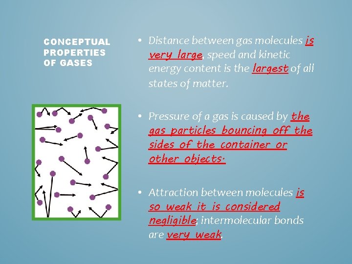 GASES Some common basic physicalobservable properties Circle the