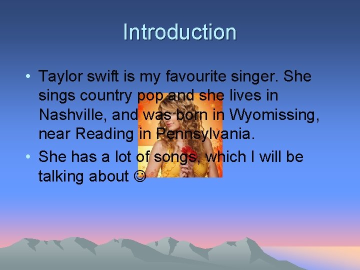 Taylor Swift By Rebekah Mac Aulay Contents Introduction