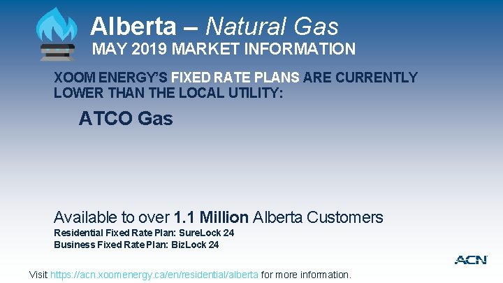 Alberta Electricity Natural Gas MAY 2019 MARKET INFORMATION