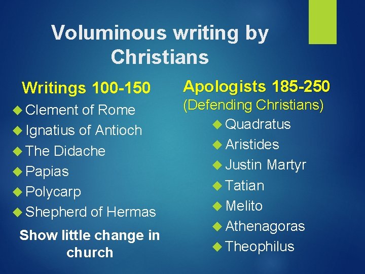 Church History THE FALLING AWAY LESSON 3 Church