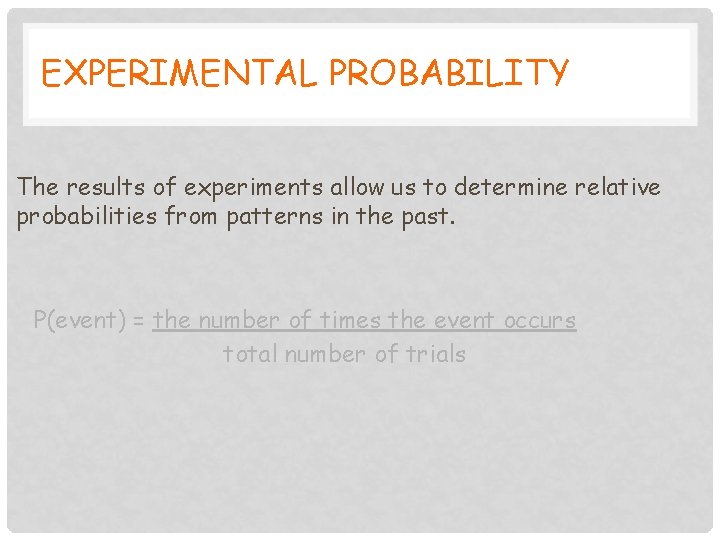 PROBABILITY NOTE 1 DEFINITIONS Probability is a measure