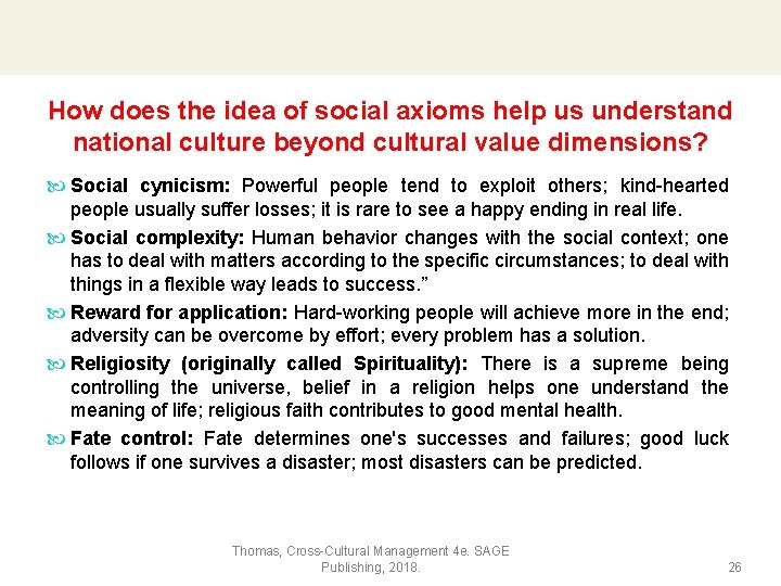 Chapter 2 Describing Culture What It Is and