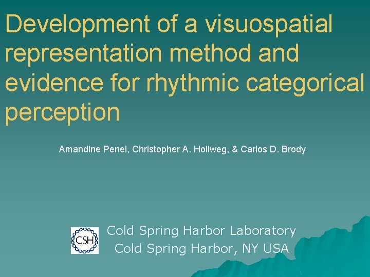 Development of a visuospatial representation method and evidence